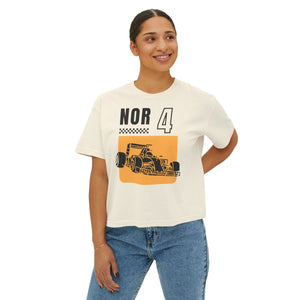 NOR4 - Vintage Design - Women's Boxy Tee | FormulaFanatics